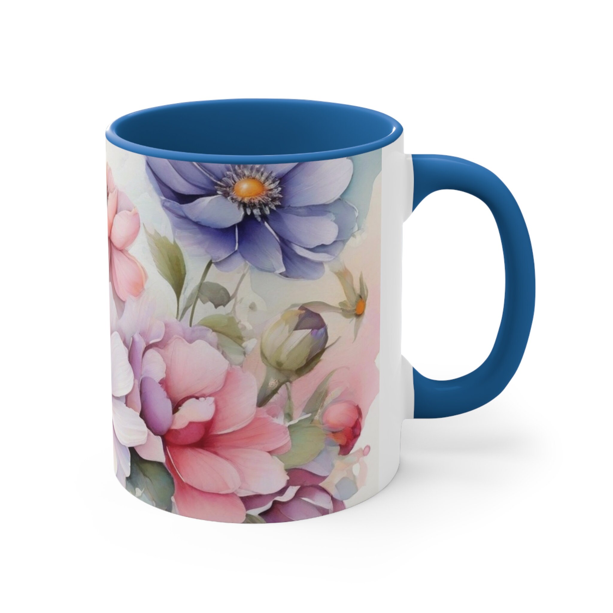 Taza Patrón Flores Delicadas, Taza Cerámica Flores Y Jardín, Taza ...