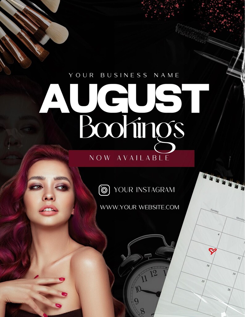 Editable Makeup Flyer Template for Canva Beauty Salon & Makeup Artist ...