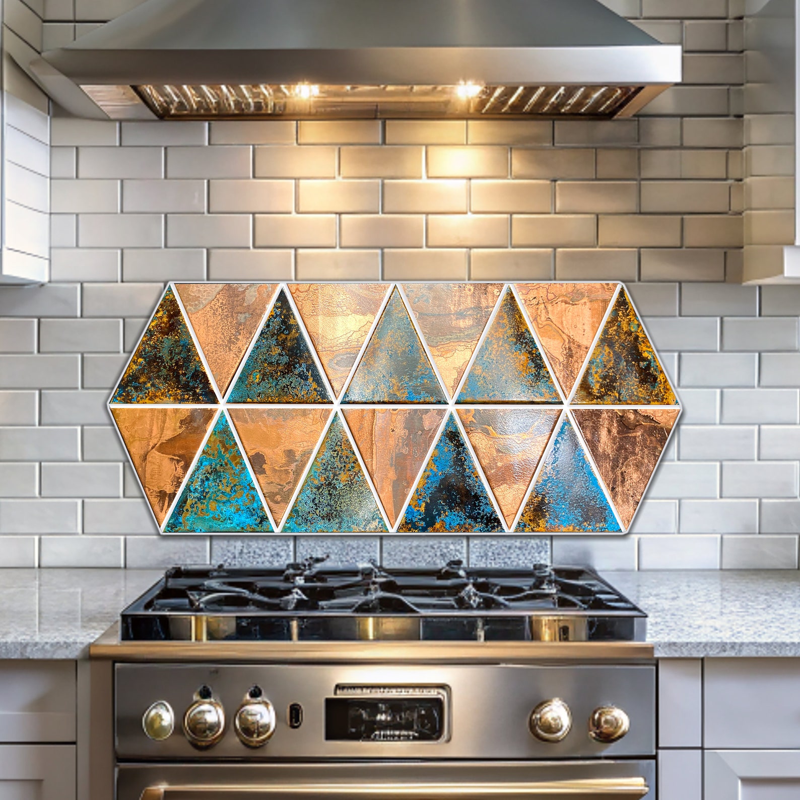 Handmade Copper Tile Backsplash, Kitchen Wall Decor, Fireplace Tiles ...