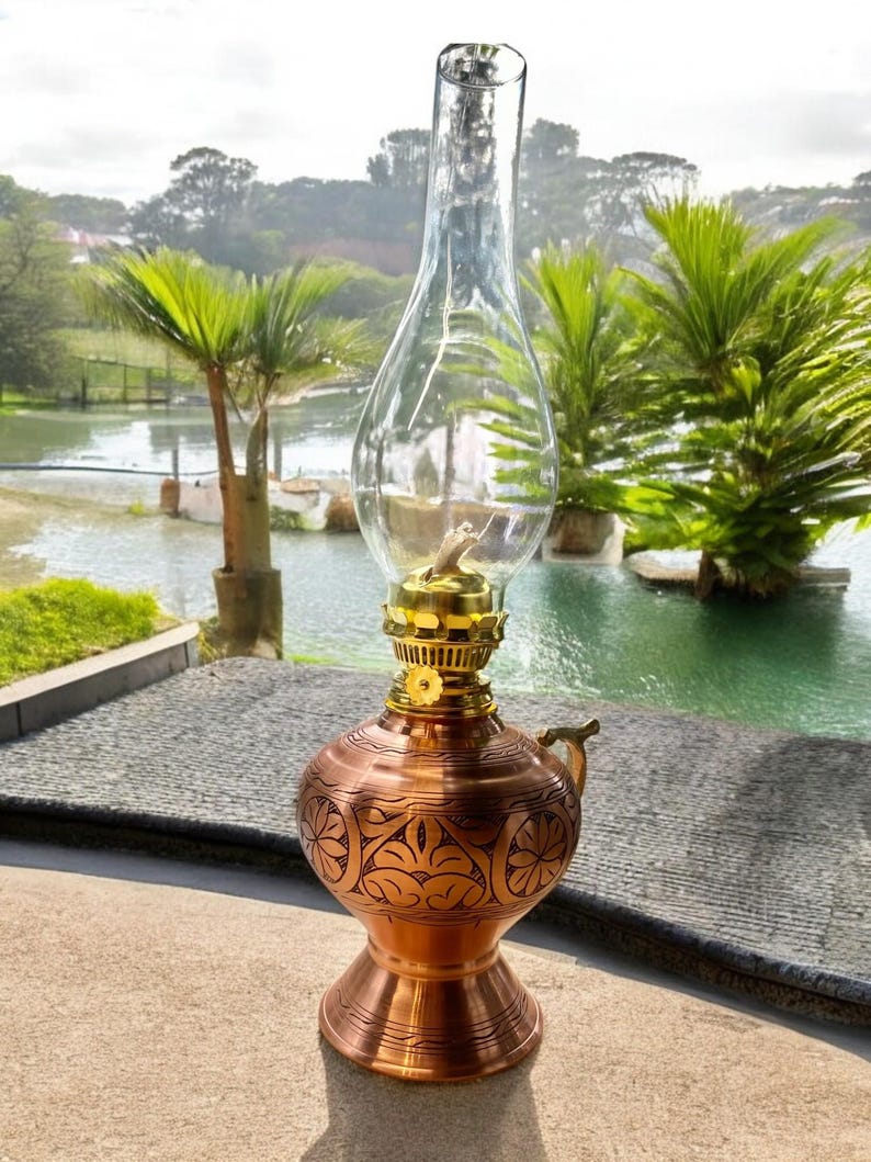 Gas Lamp Copper, Vintage Style Copper Gas Lamp, Rustic Outdoor Lighting ...