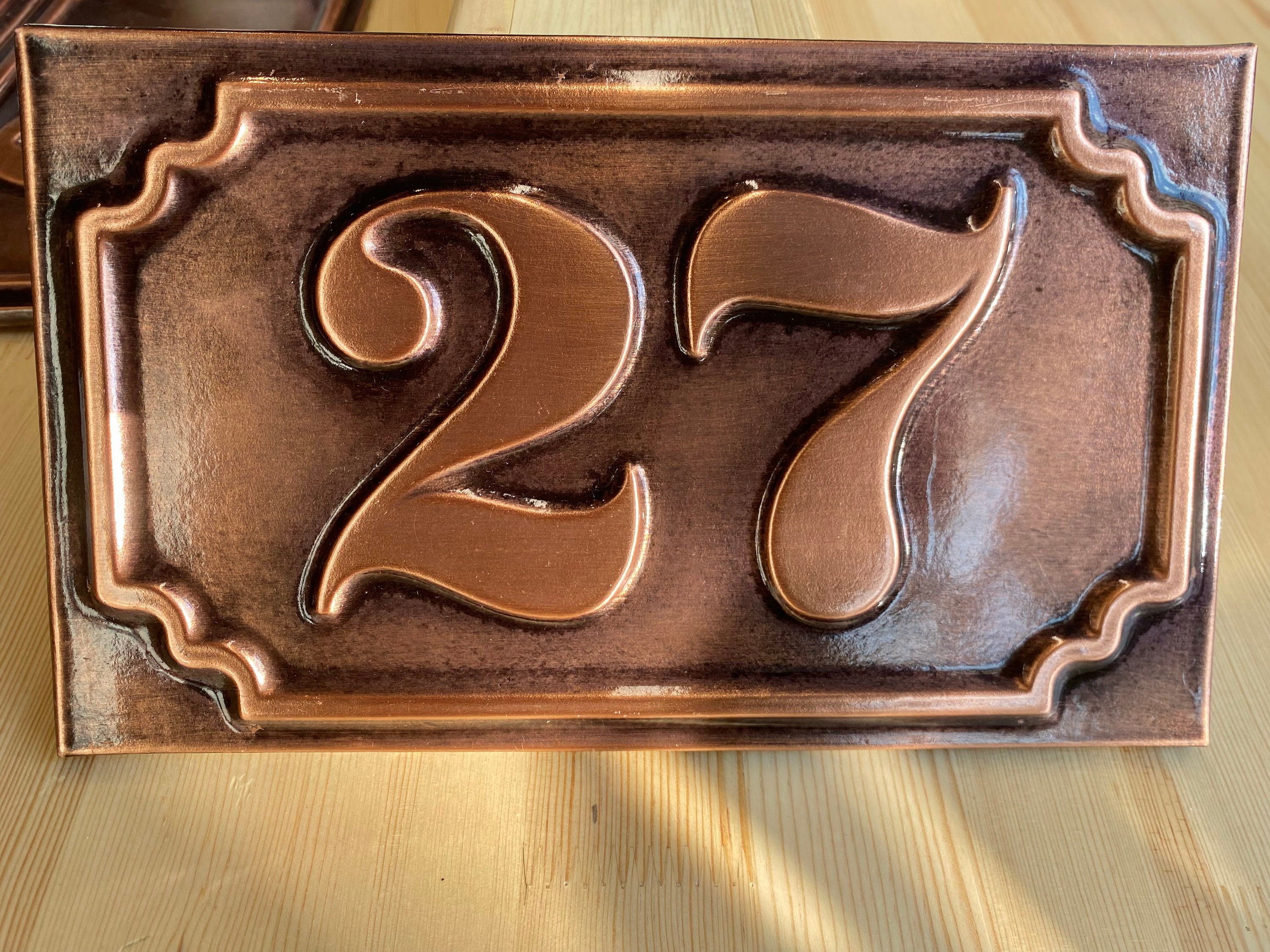 Address Plaque, Copper Number Sign, Handmade Copper Numbers, Door ...