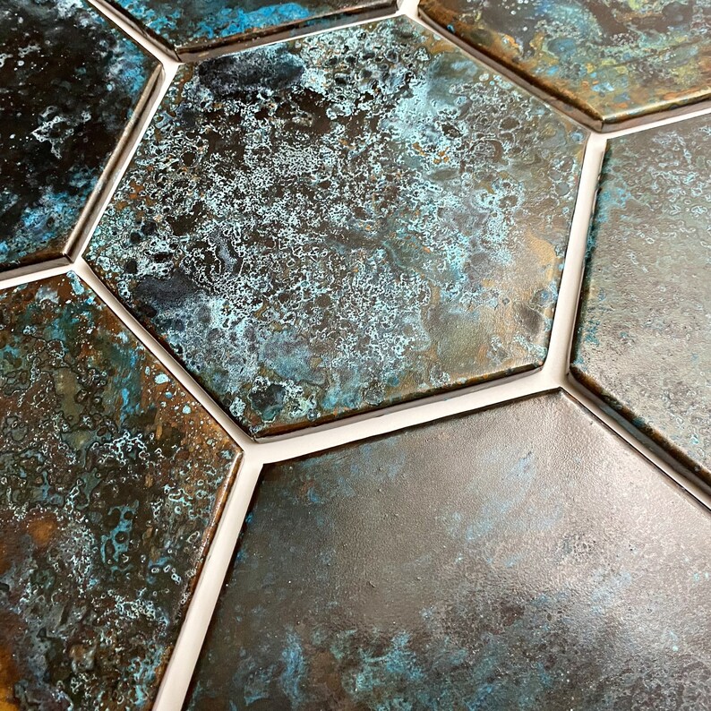 Rustic Patina Copper Wall Tiles, Artistic Home Decor Gift, Ideal for ...