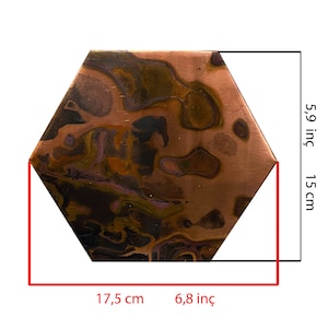 Handmade Hexagonal Piece Copper Tile Backsplash, Kitchen Tile ...