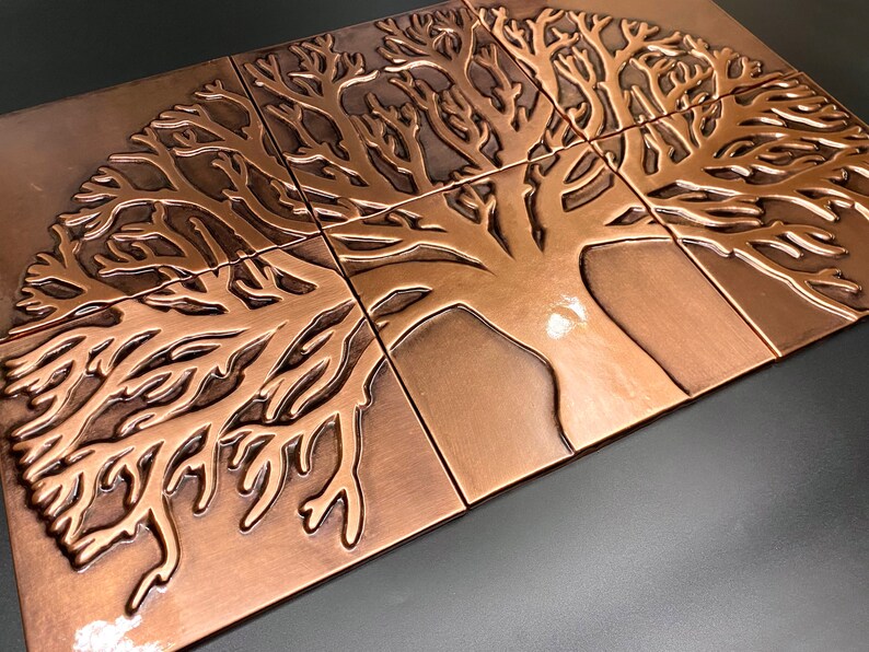 Tree of Life Copper Artwork, Indoor and Outdoor Wall Decoration, Custom ...
