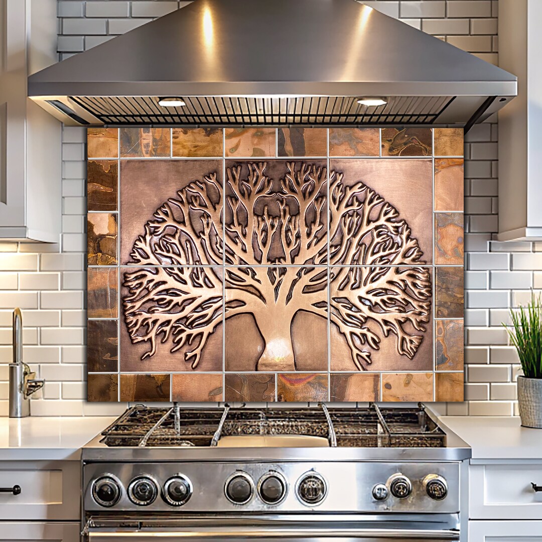 Tree of Life Copper Artwork, Indoor and Outdoor Wall Decoration, Custom ...