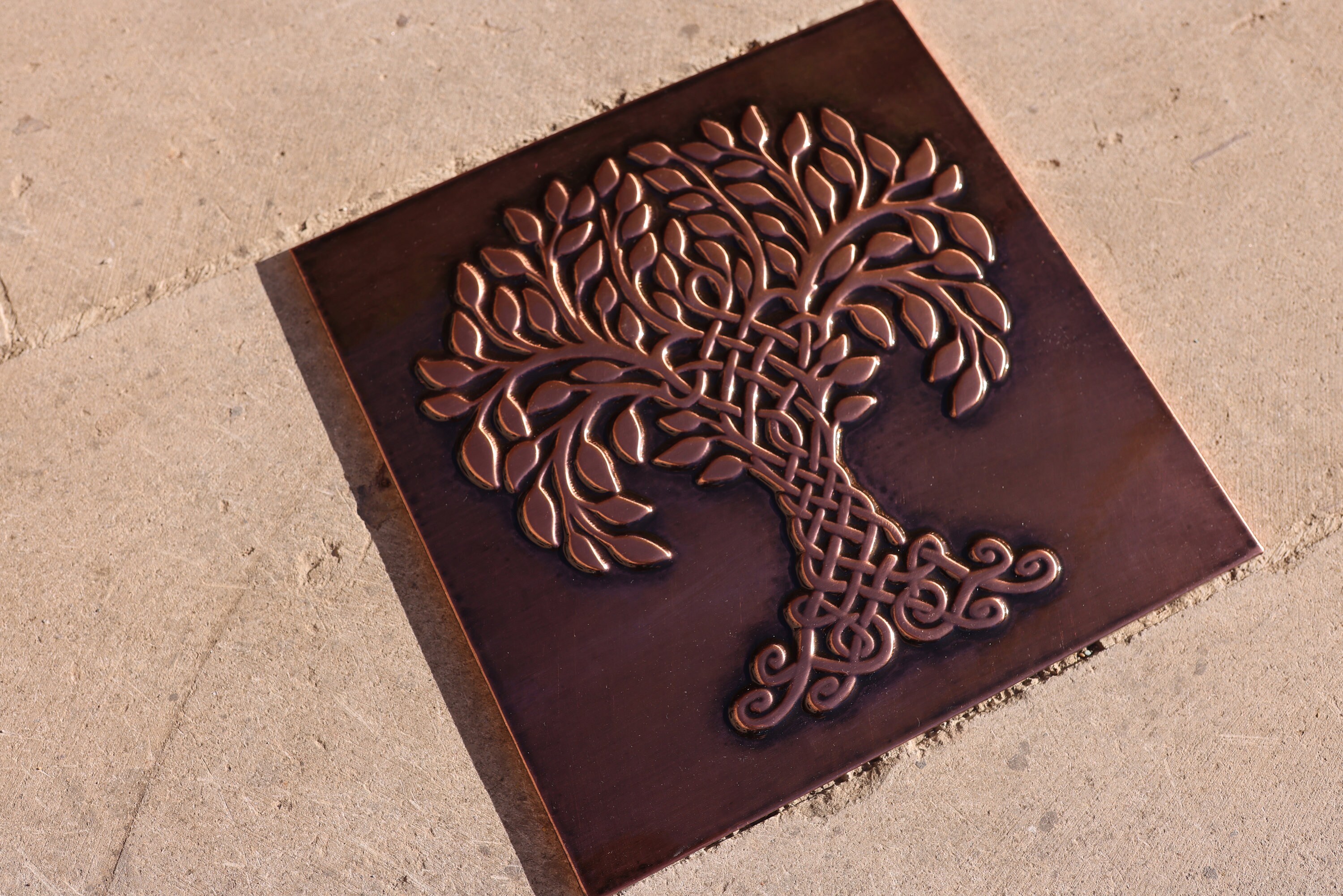 Tree of Life Copper Artwork, Indoor and Outdoor Wall Decoration, Custom ...