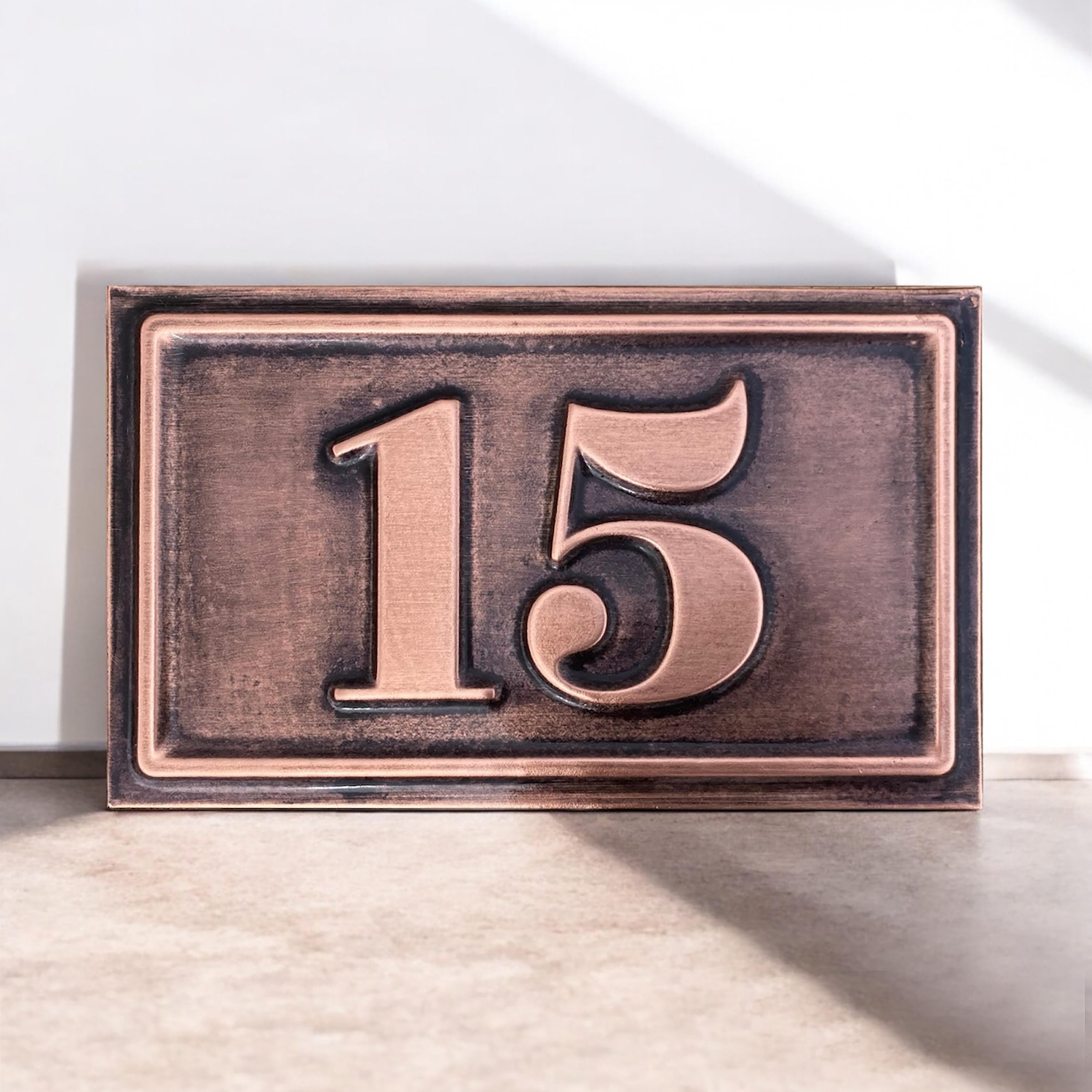 Address Plaque, Copper Number Sign, Handmade Copper Numbers, Door ...