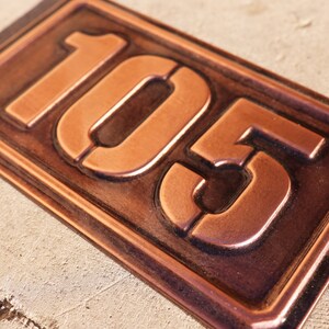 Address Plaque, Copper Number Sign, Handmade Copper Numbers, Door ...