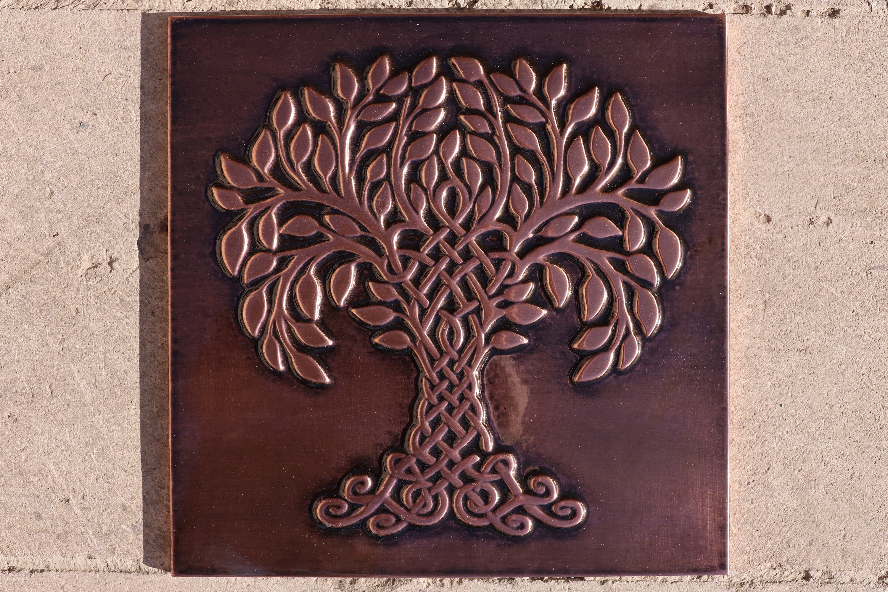 Tree of Life Copper Artwork, Indoor and Outdoor Wall Decoration, Custom ...