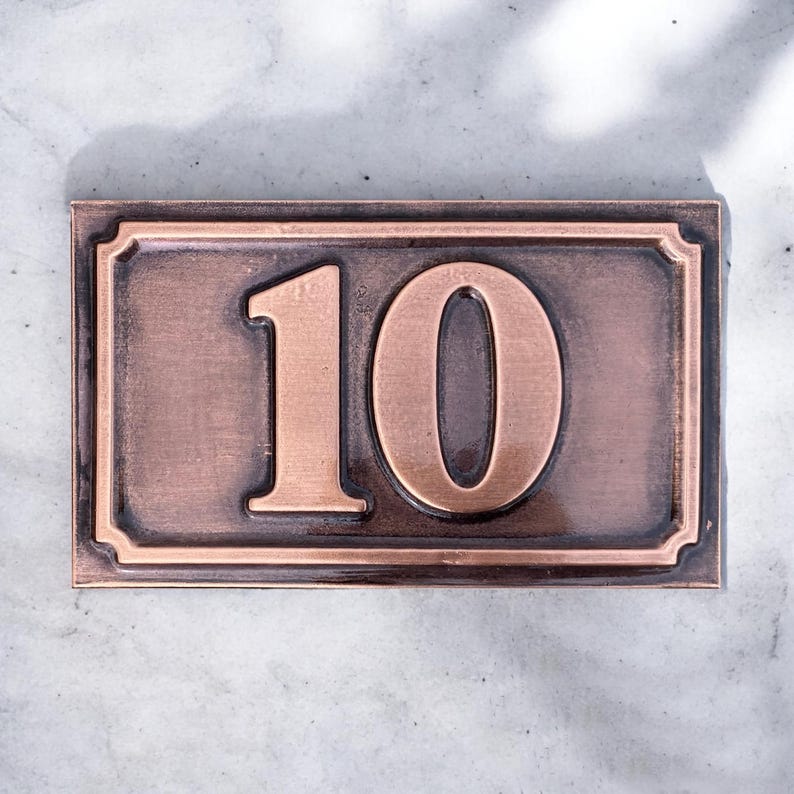 Address Plaque, Copper Number Sign, Handmade Copper Numbers, Door ...