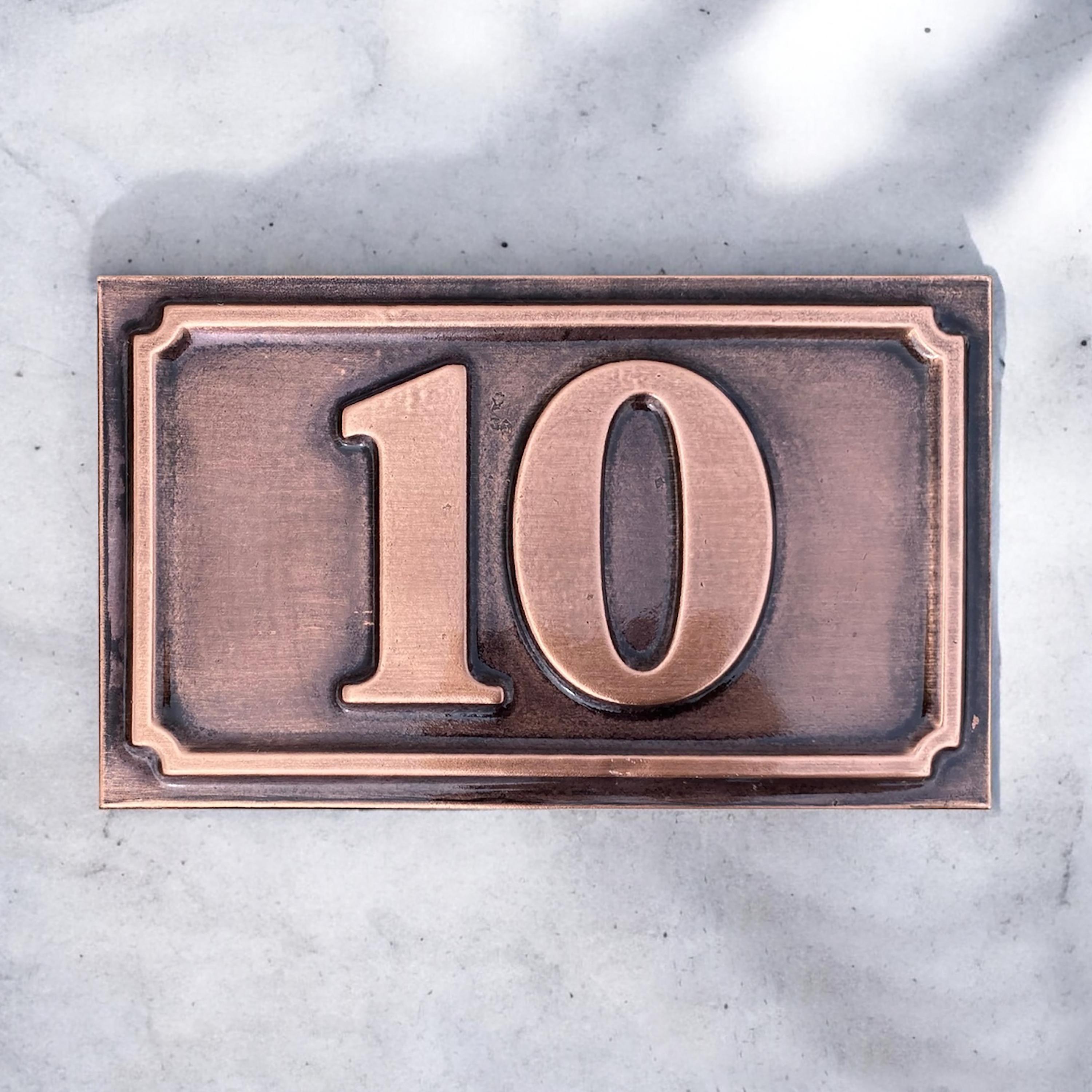 Address Plaque, Copper Number Sign, Handmade Copper Numbers, Door ...