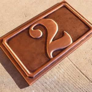 Address Plaque, Copper Number Sign, Handmade Copper Numbers, Door ...