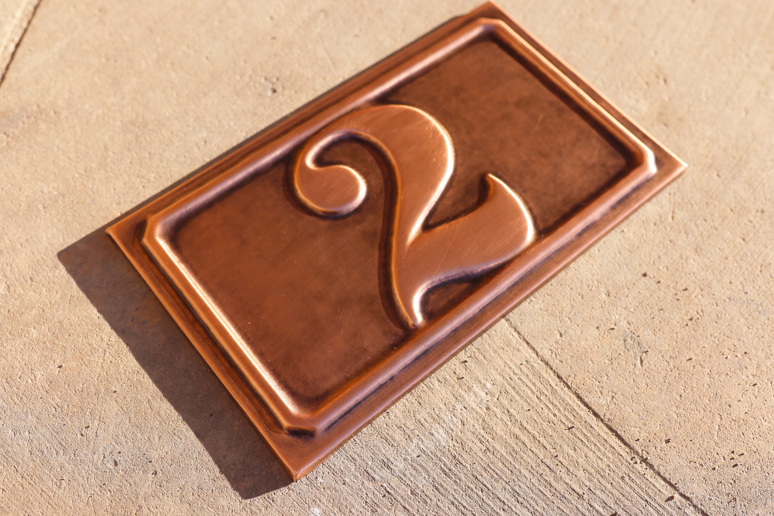 Address Plaque, Copper Number Sign, Handmade Copper Numbers, Door ...
