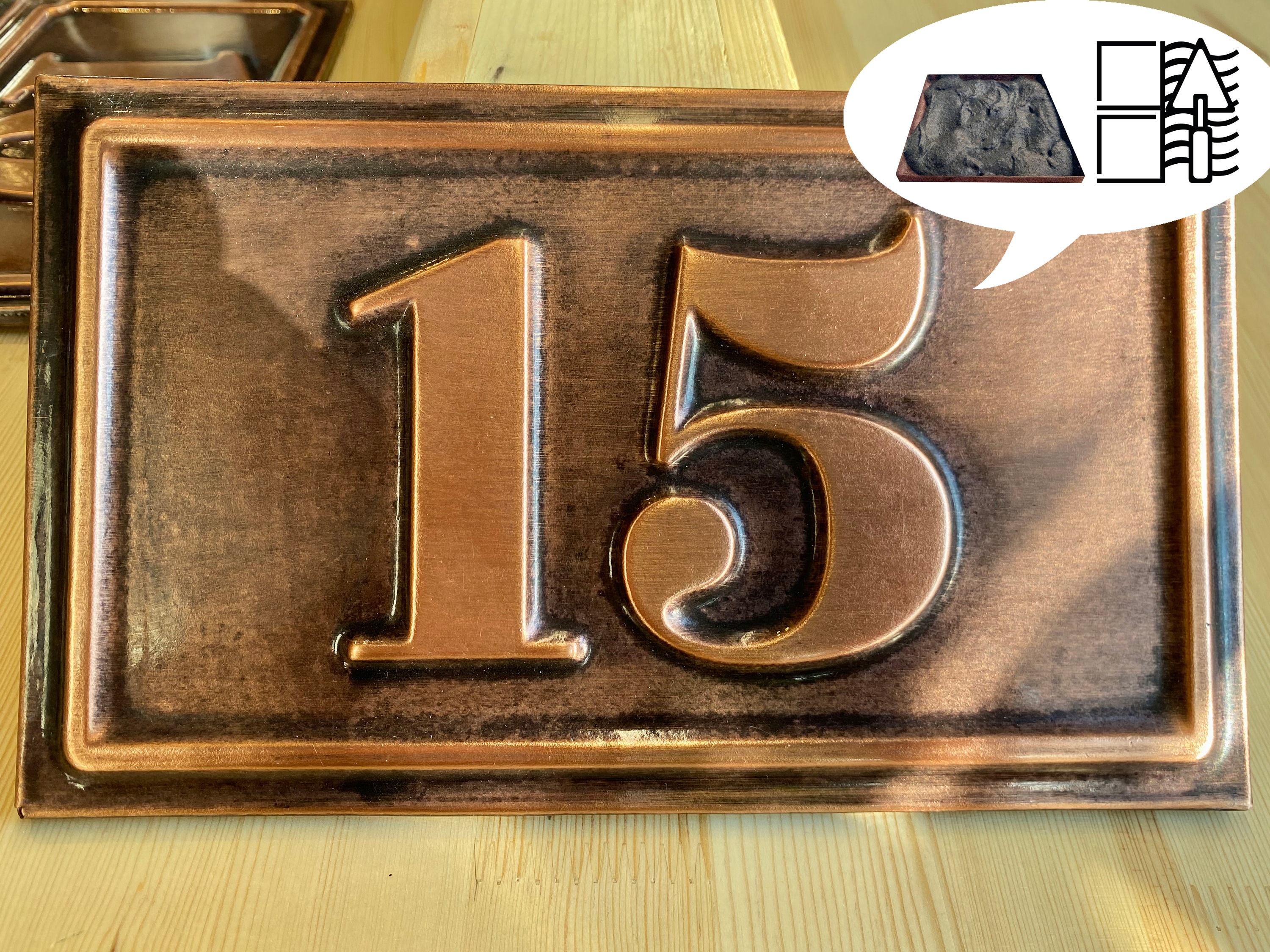 Address Plaque, Copper Number Sign, Handmade Copper Numbers, Door ...