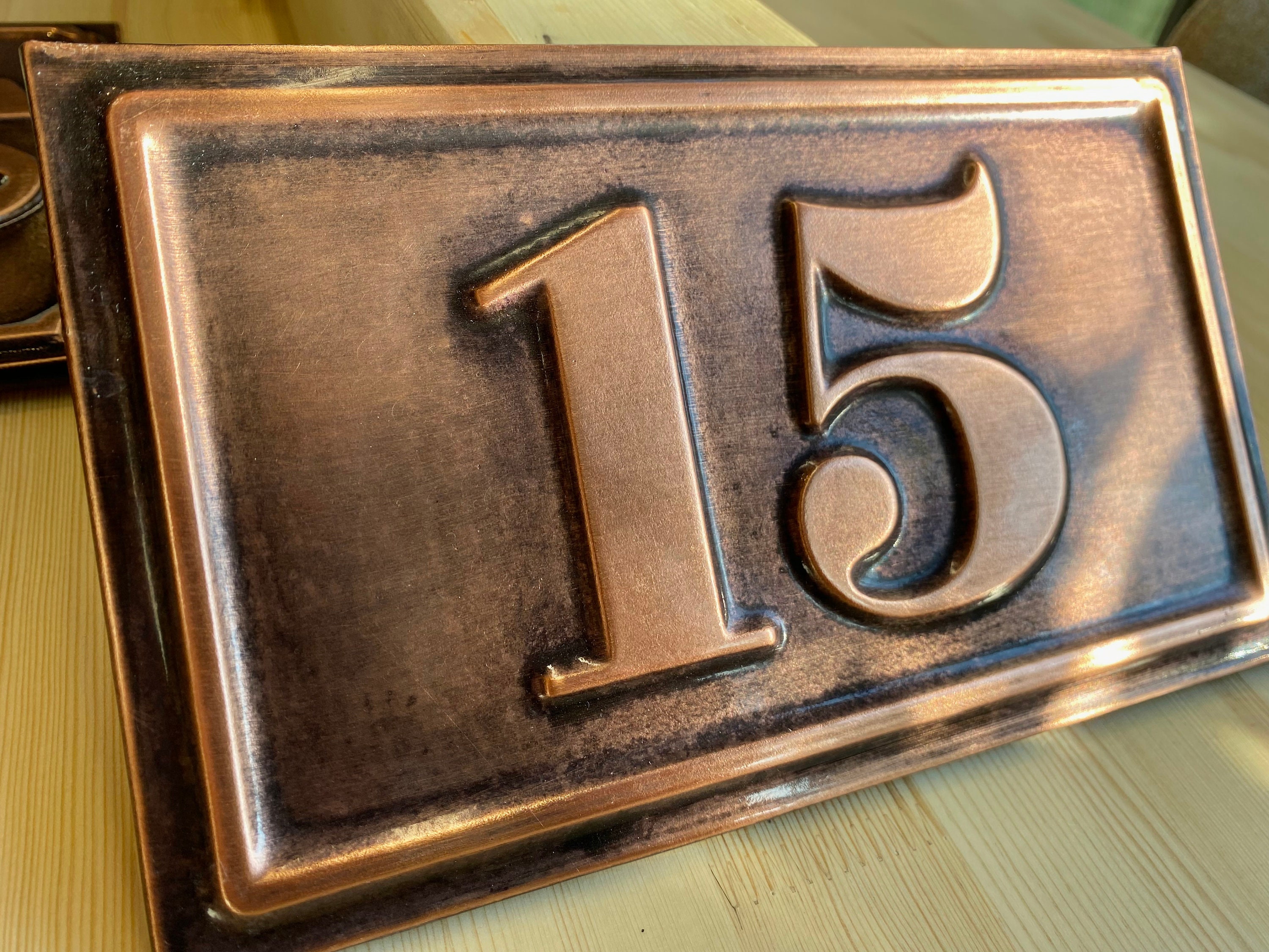 Address Plaque, Copper Number Sign, Handmade Copper Numbers, Door ...