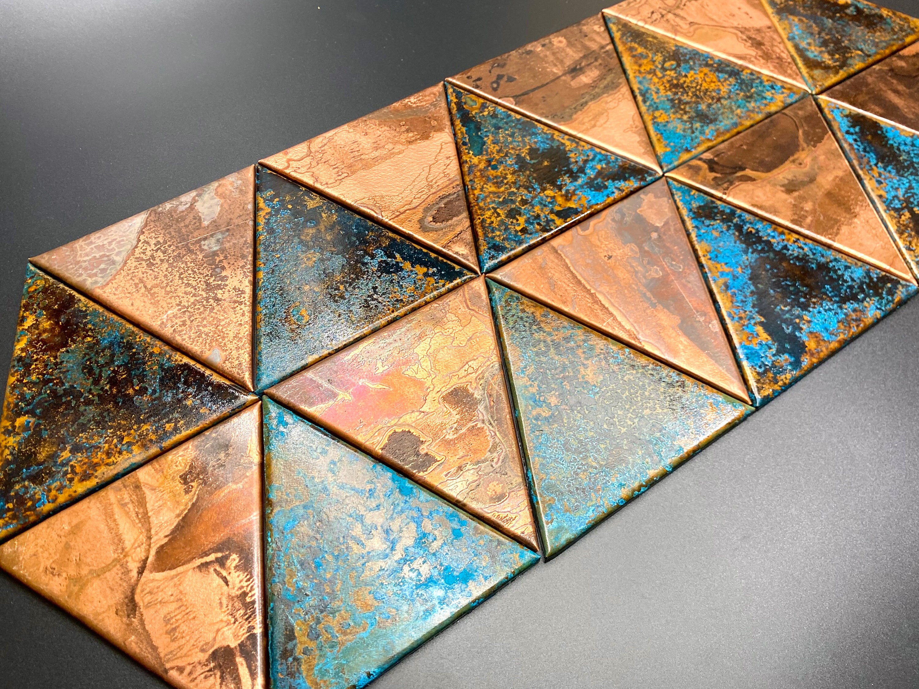 Handmade Copper Tile Backsplash, Kitchen Wall Decor, Fireplace Tiles ...