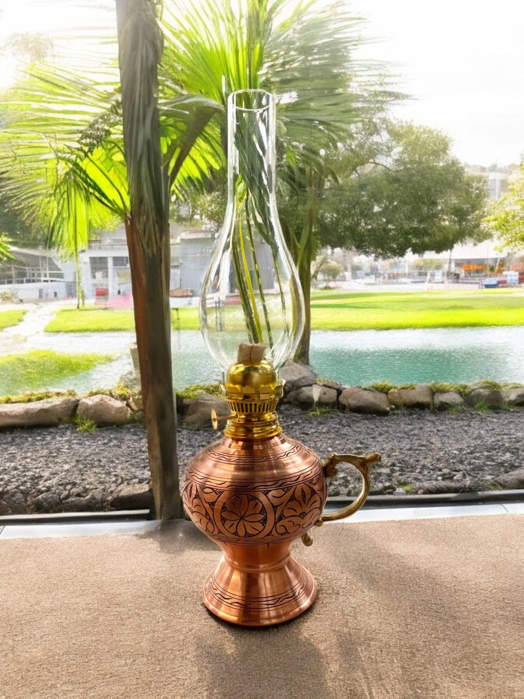 Gas Lamp Copper, Vintage Style Copper Gas Lamp, Rustic Outdoor Lighting ...