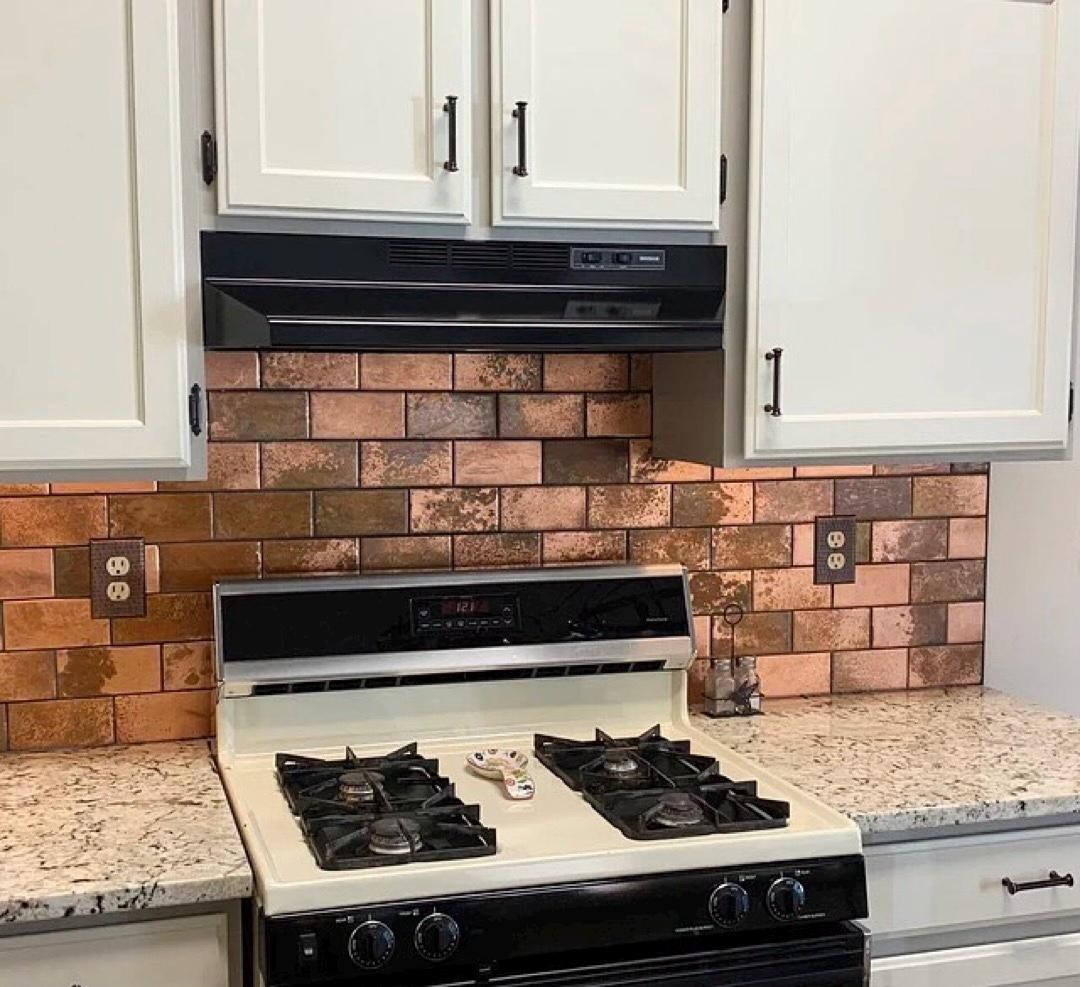 Handmade Copper Tiles, Rustic Copper Kitchen Decor, Custom Metal Wall ...