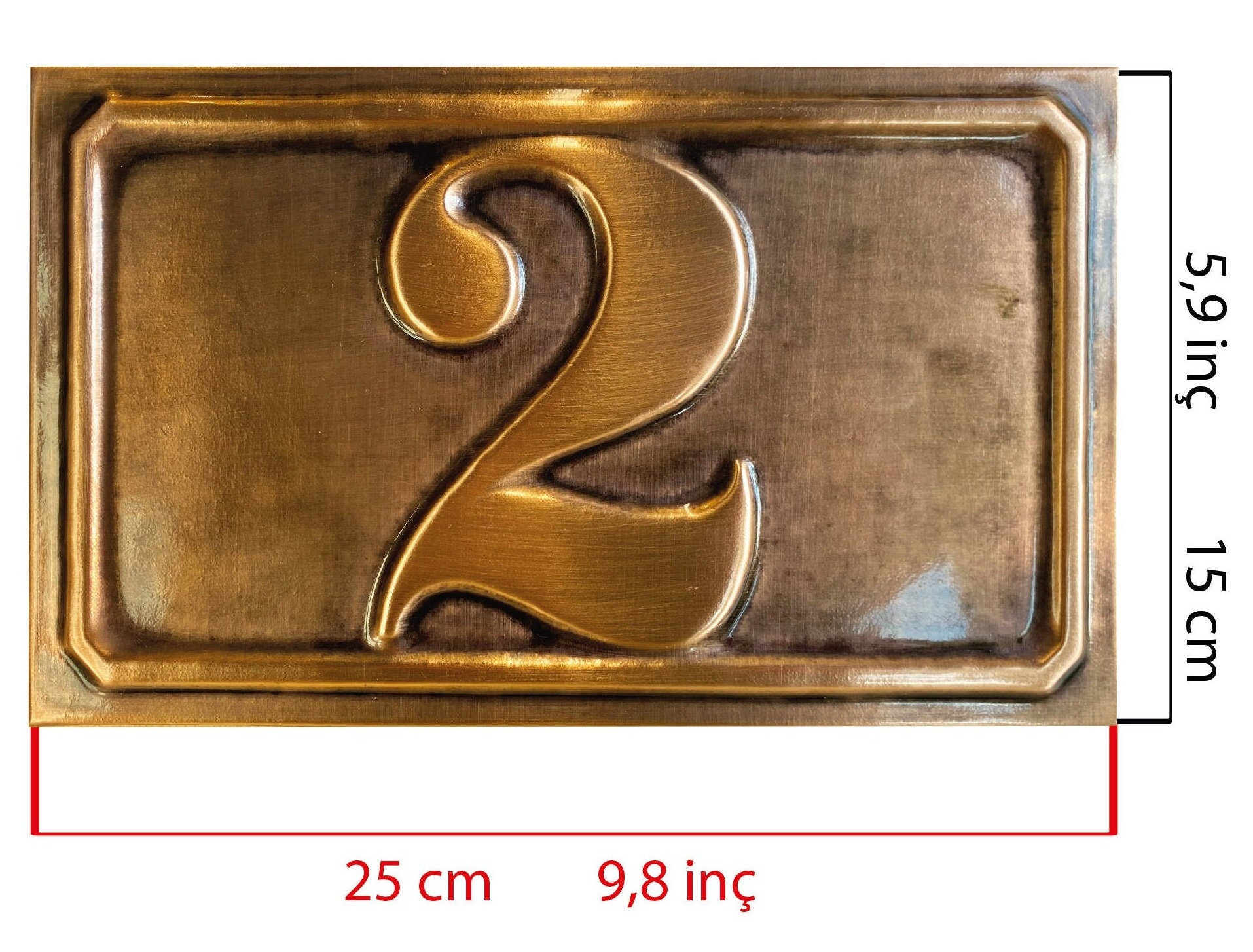 Address Plaque, Copper Number Sign, Handmade Copper Numbers, Door ...