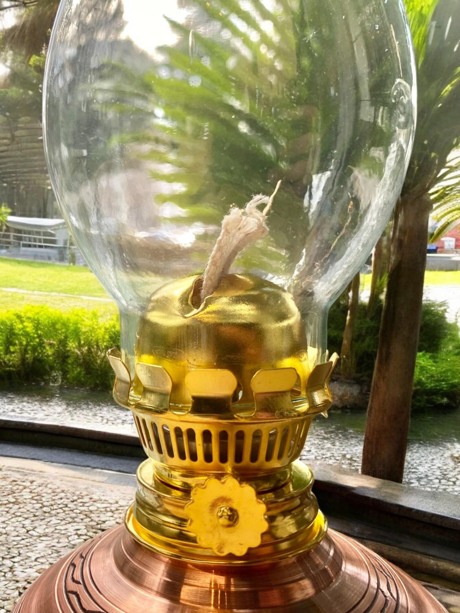 Gas Lamp Copper, Vintage Style Copper Gas Lamp, Rustic Outdoor Lighting ...