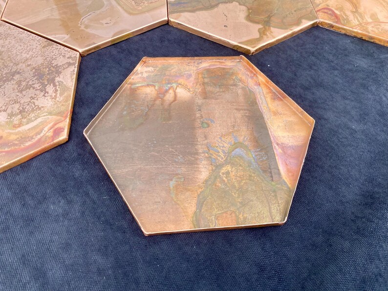Handmade Copper Hexagon Wall Tile: Kitchen Backsplash Art - Etsy