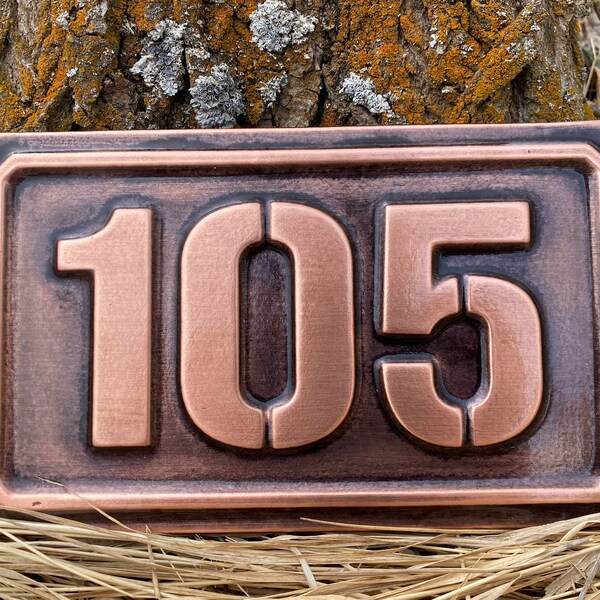 Copper House Number - Etsy