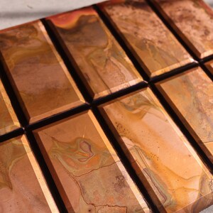 Handmade Copper Tile Backsplash: Art Deco Kitchen, Fireplace, Indoor ...
