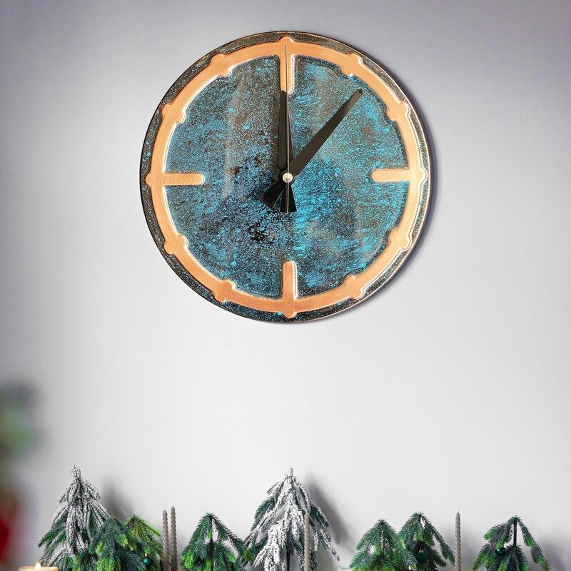 Copper Wall Clock - Etsy