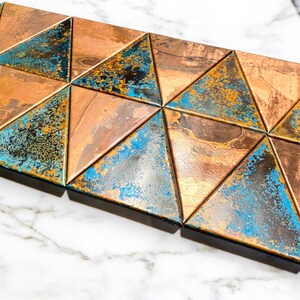 Handmade Copper Tile Backsplash, Kitchen Wall Decor, Fireplace Tiles ...
