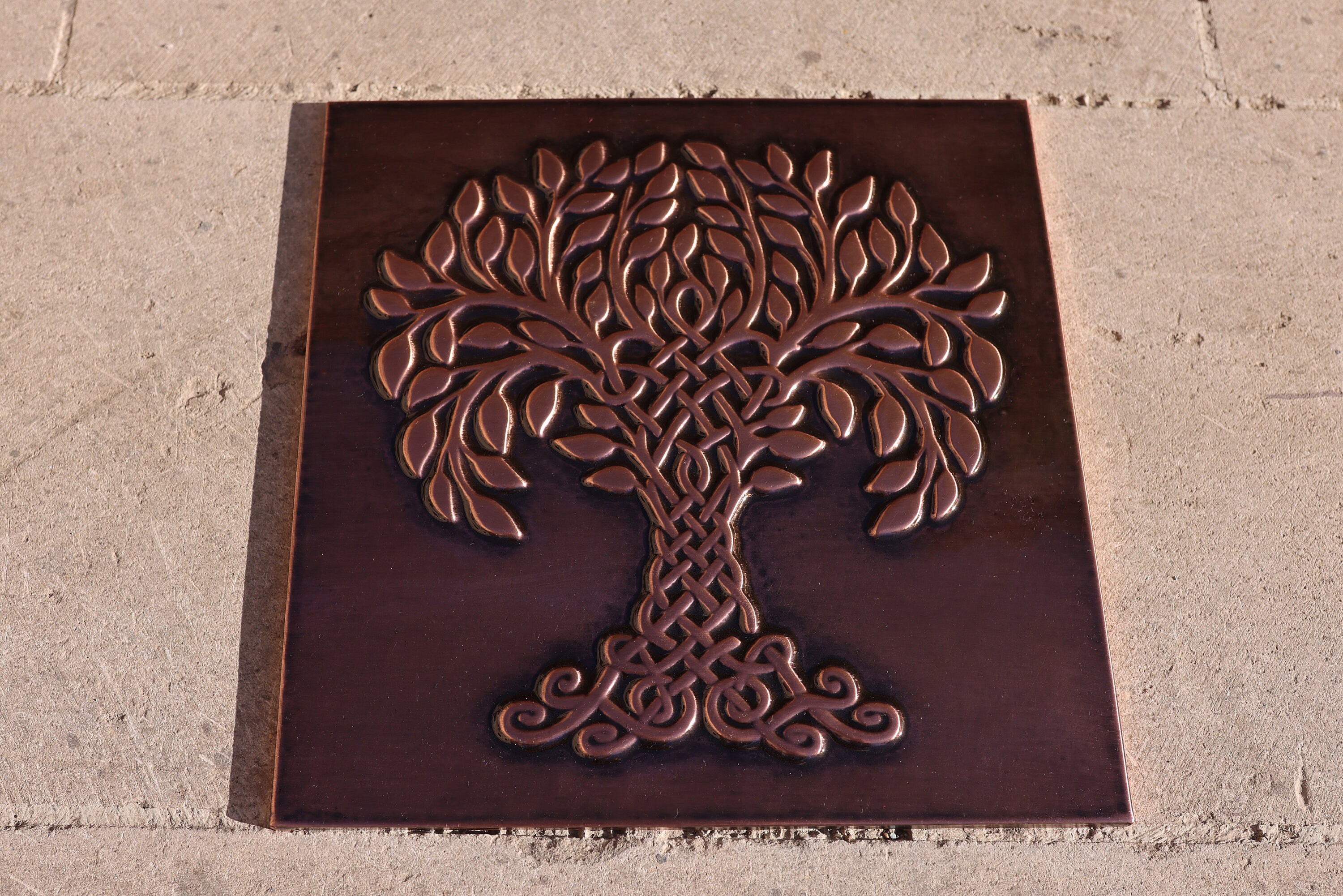 Tree of Life Copper Artwork, Indoor and Outdoor Wall Decoration, Custom ...