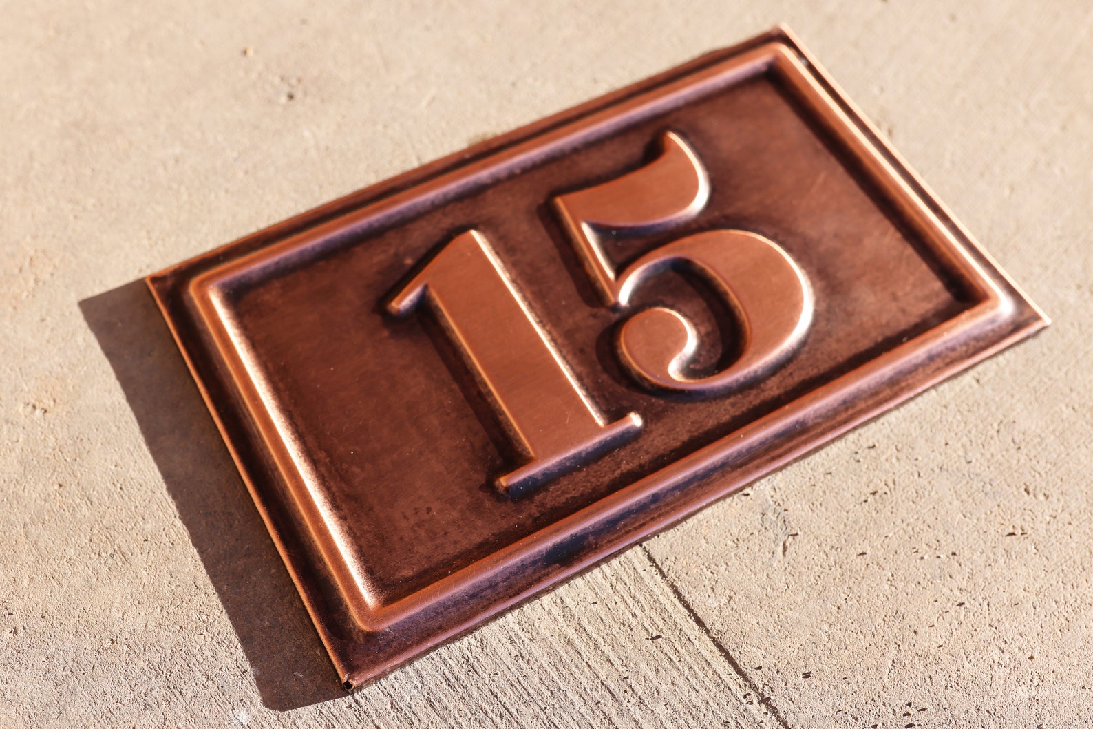 Address Plaque, Copper Number Sign, Handmade Copper Numbers, Door ...