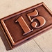 Address Plaque, Copper Number Sign, Handmade Copper Numbers, Door ...
