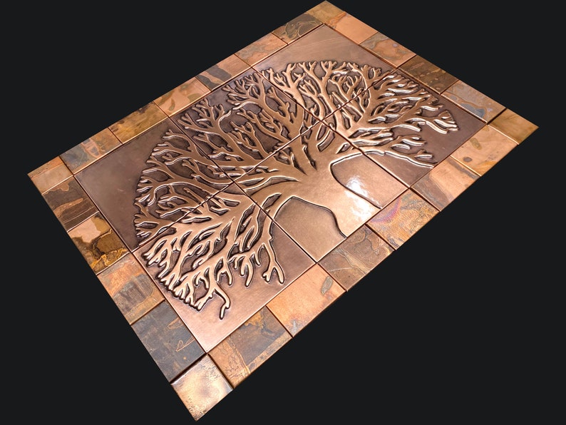 Tree of Life Copper Artwork, Indoor and Outdoor Wall Decoration, Custom ...