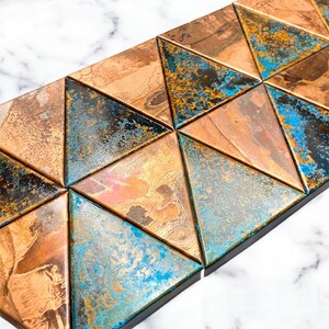 Handmade Copper Tile Backsplash, Kitchen Wall Decor, Fireplace Tiles ...