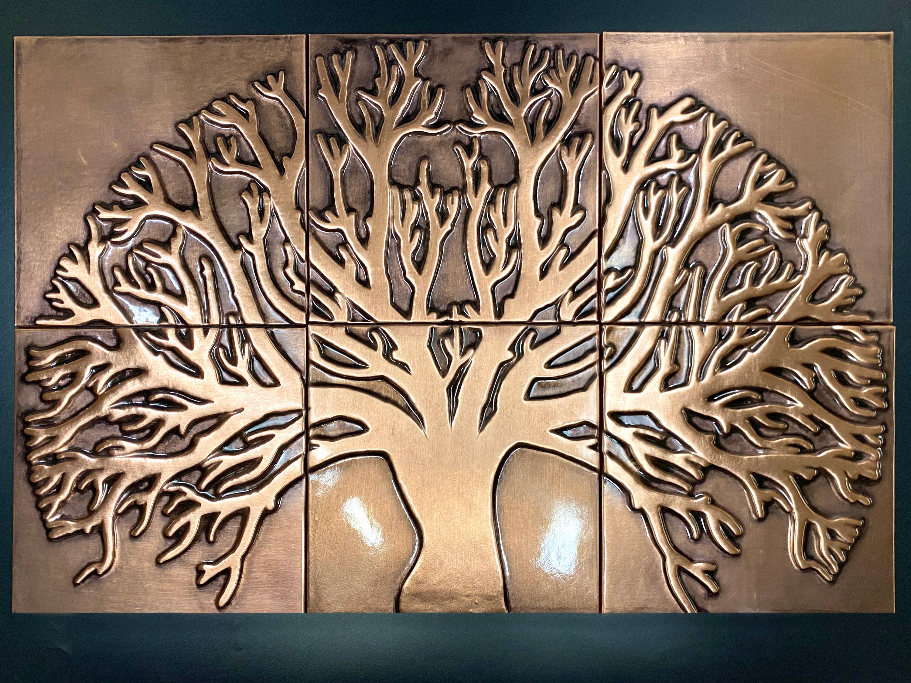 Tree of Life Copper Artwork, Indoor and Outdoor Wall Decoration, Custom ...