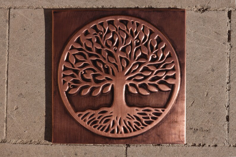 Tree Branches With Leaves Wall Art, Tree Branches Copper Relief Art ...