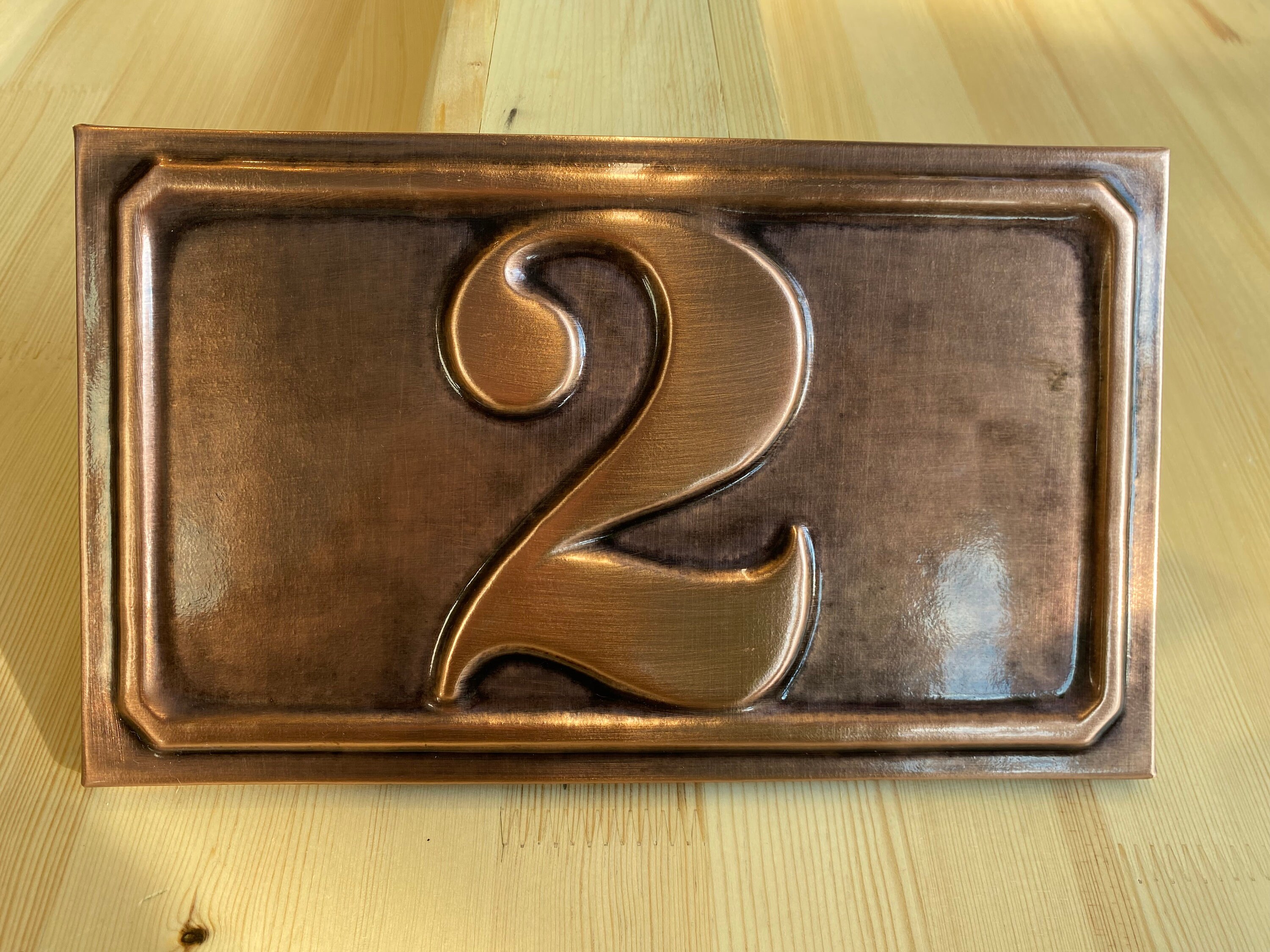 Address Plaque, Copper Number Sign, Handmade Copper Numbers, Door ...