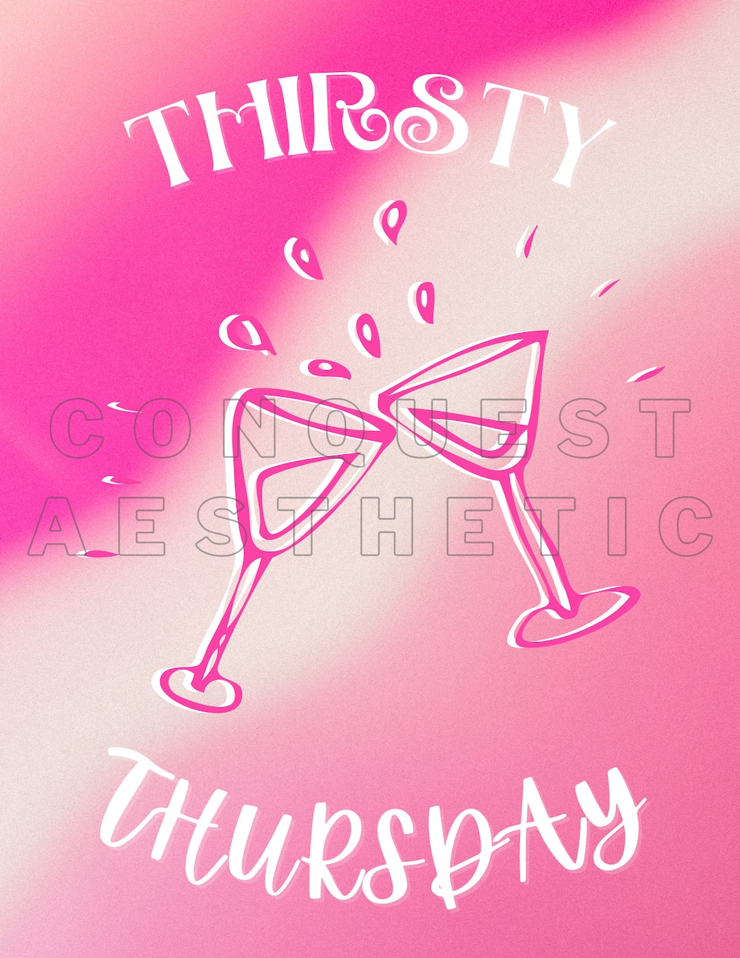 Tie Dye Thirsty Thursday Print - Etsy