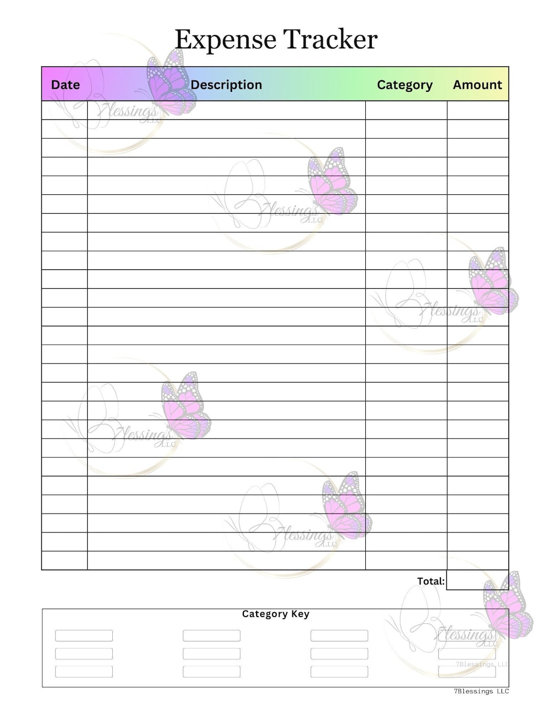 Printable Expense Tracker-digital - Etsy