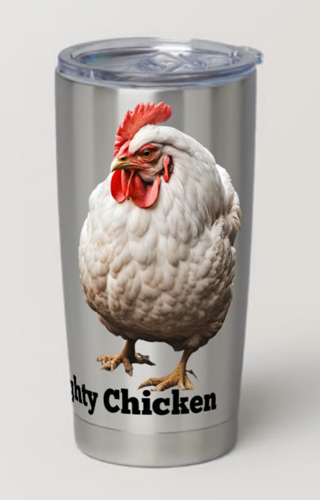 Pluck the Mighty Chicken Tall Insulated Tumbler - Etsy