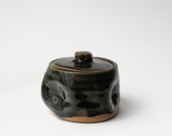 Handmade Ceramic Jar With Lid: Small Stoneware Tea Container - Etsy