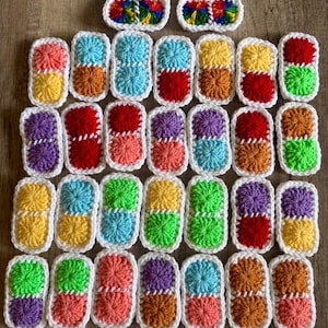 PDF Pattern - Crochet Colourful Domino Board Game - English Only-us ...