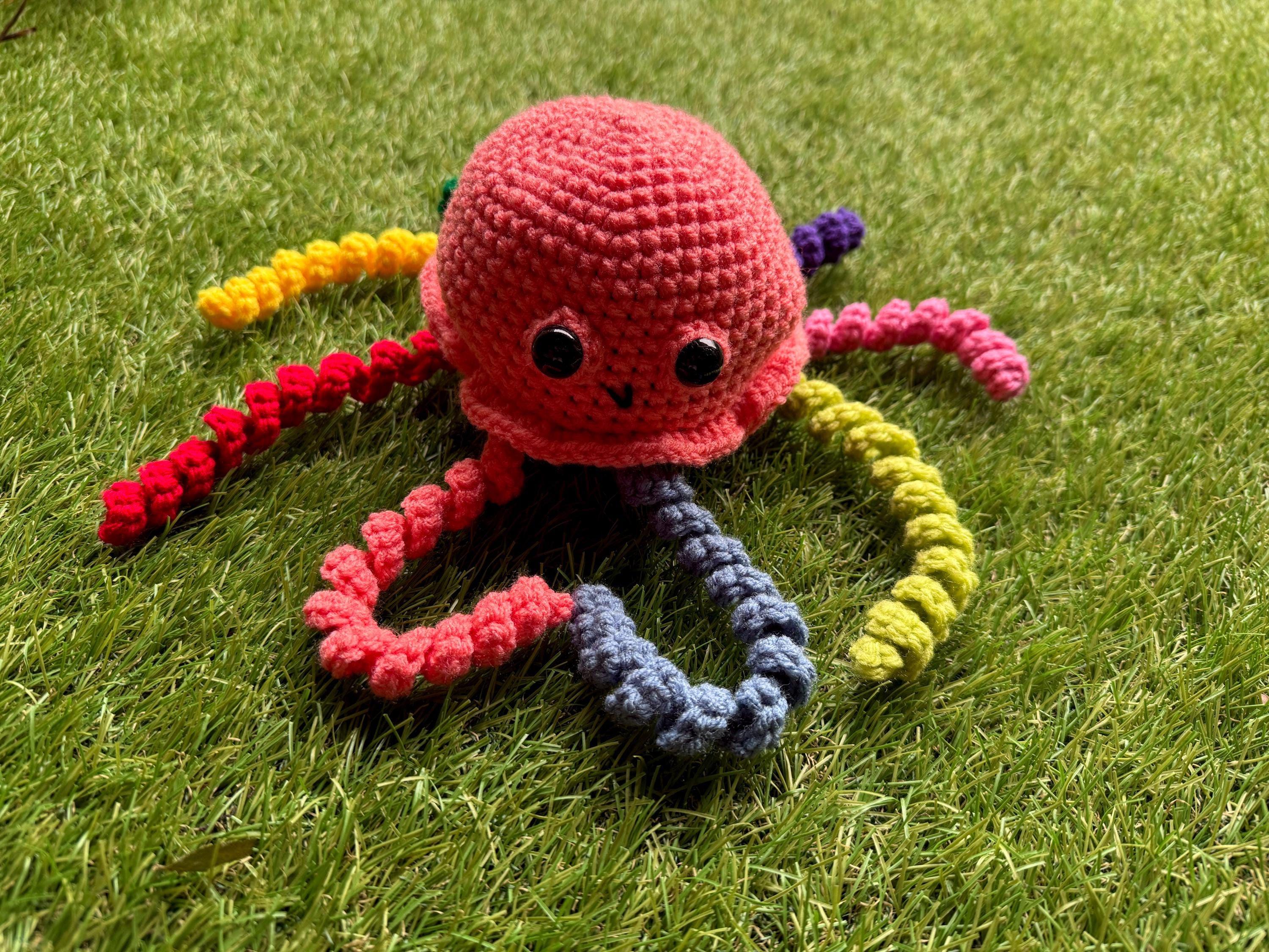 Crochet Reversible Octopus Mood Snap Buttoning Game - Fine Motor Skills ...