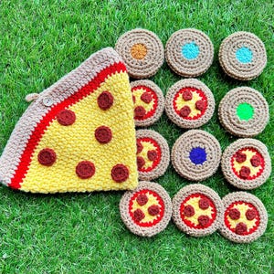 PDF Pattern - Crochet Pepperoni Pizza Memory Game - English Only - US ...