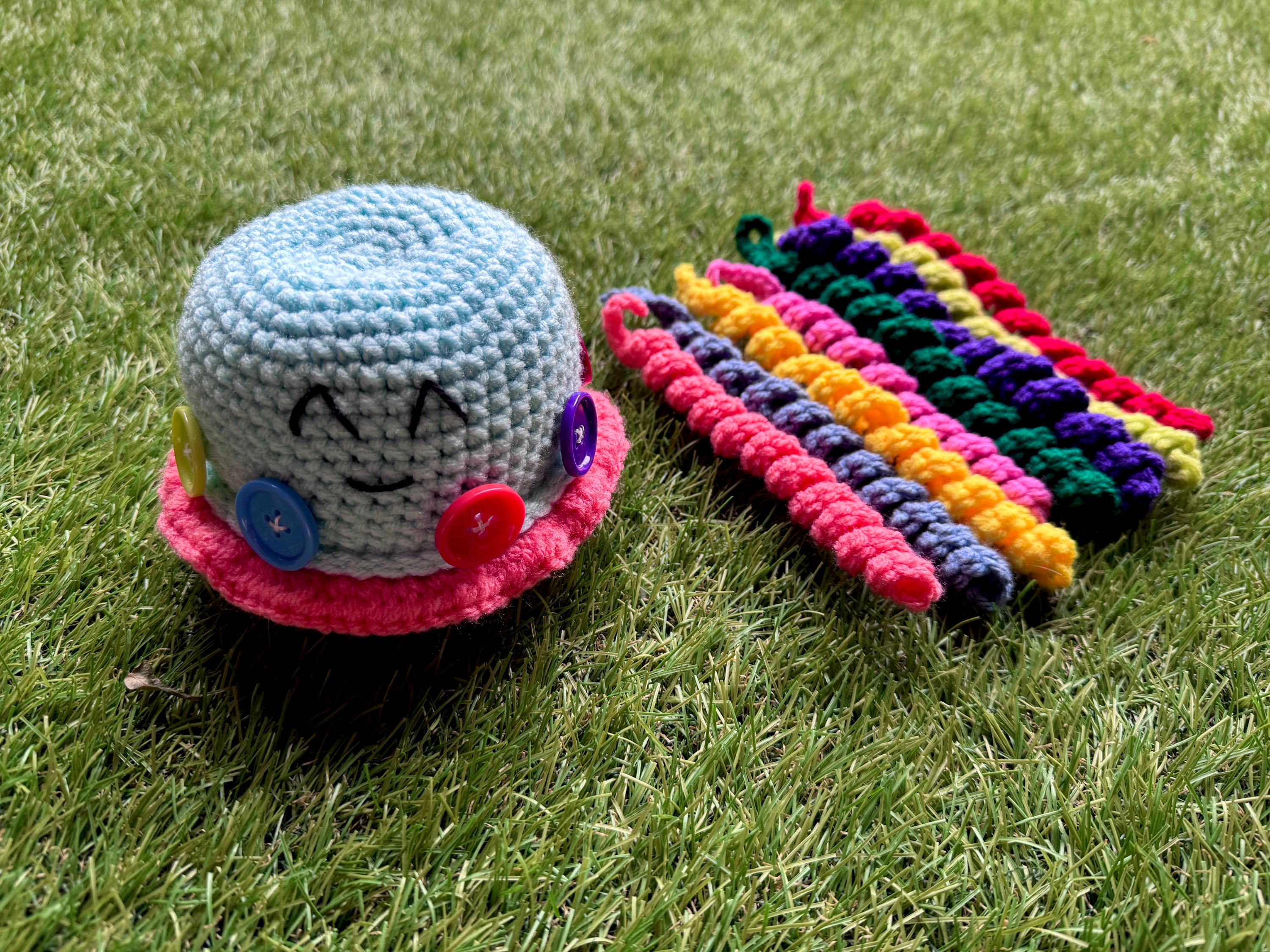 Crochet Reversible Octopus Mood Snap Buttoning Game - Fine Motor Skills ...