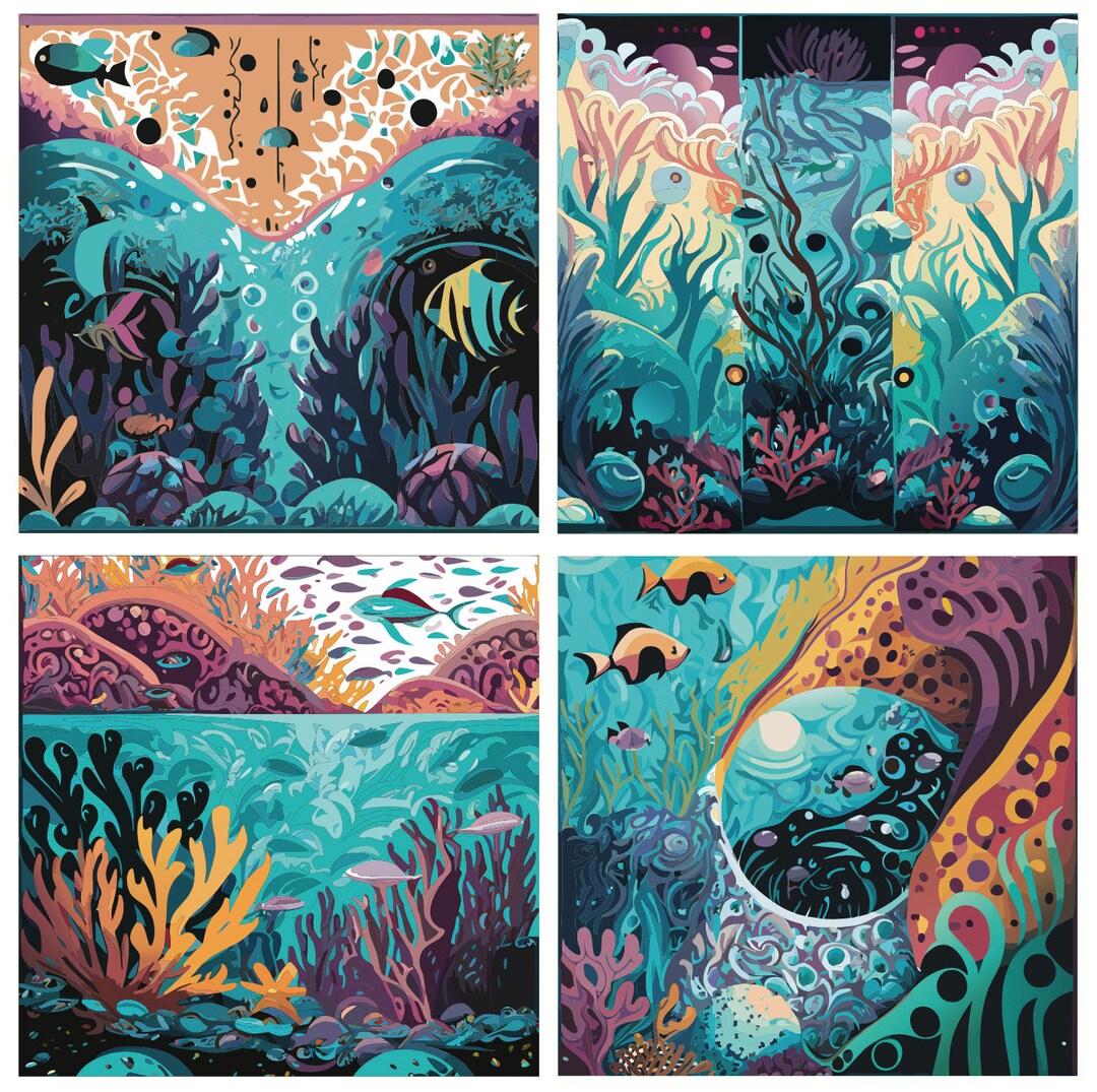 Trippy Water Set 1 Vector - Etsy