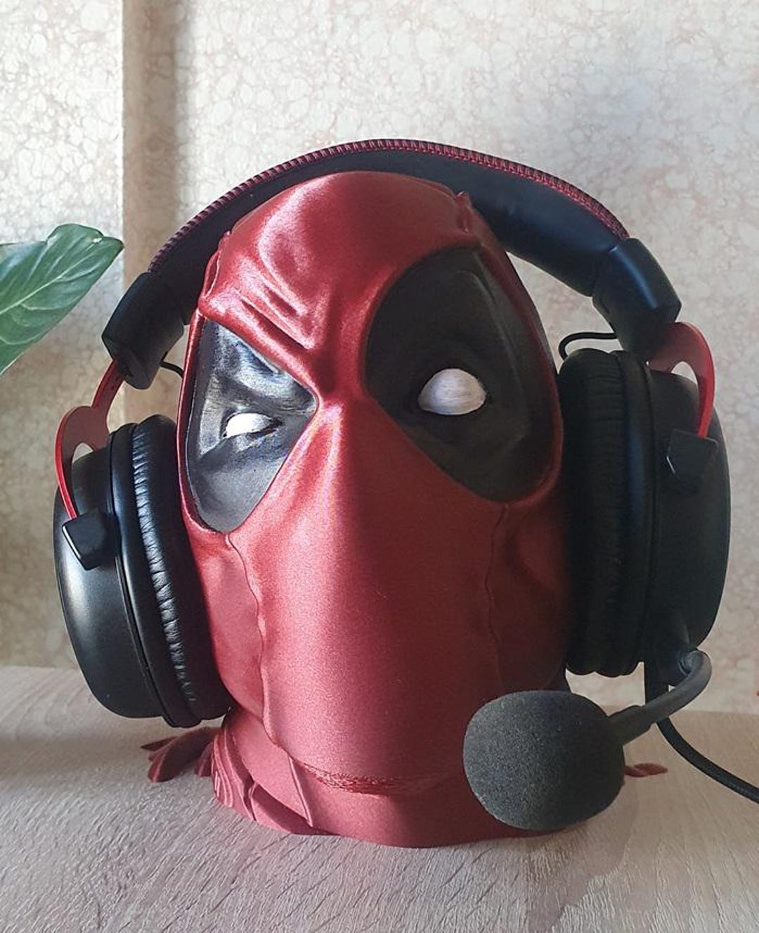 Deadpool Headset Office Desk Decor Gaming Room Art Headphone Holder - Etsy