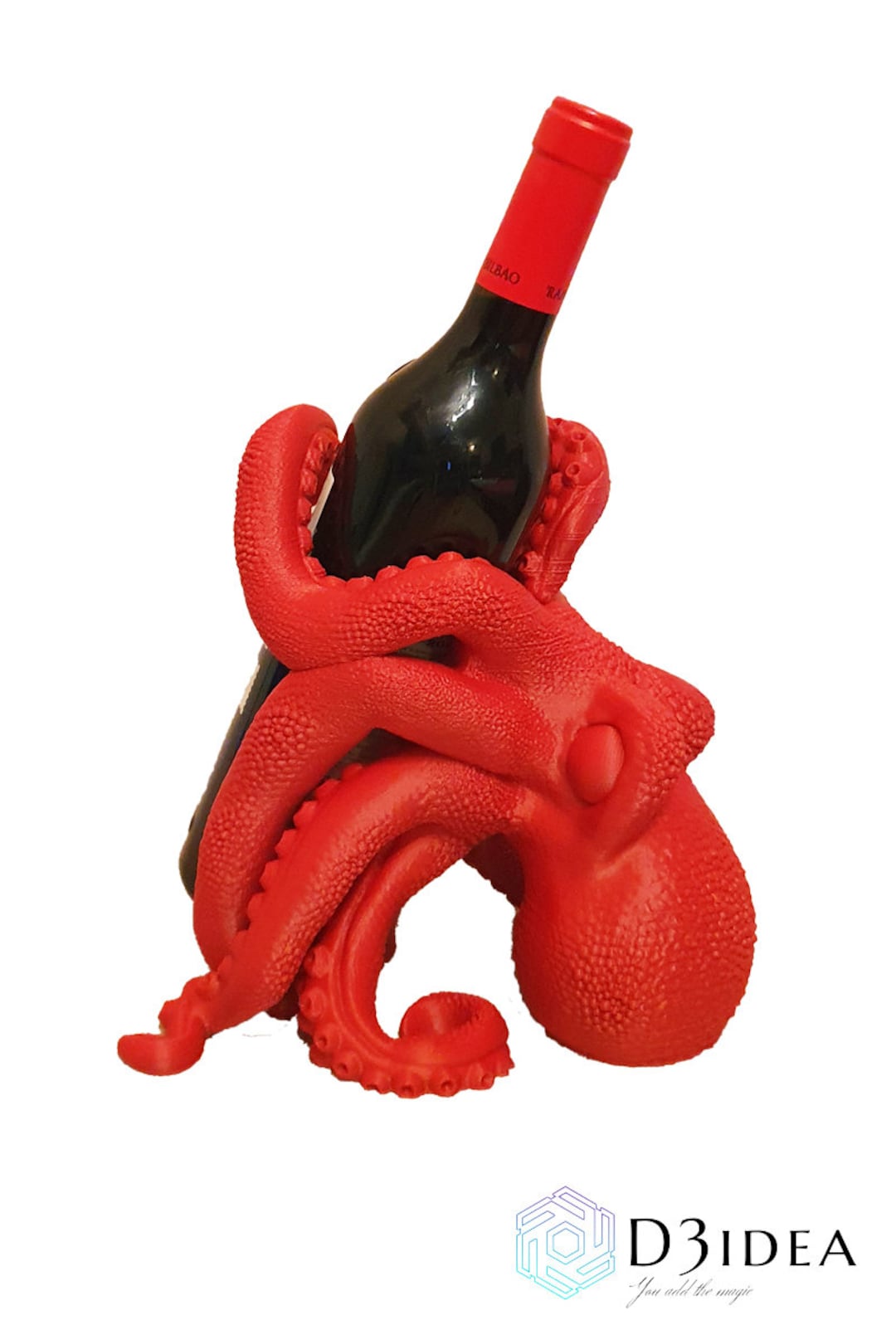 Unique Octopus Wine Rack, Nautical Kitchen Organizer - Wine Holder ...