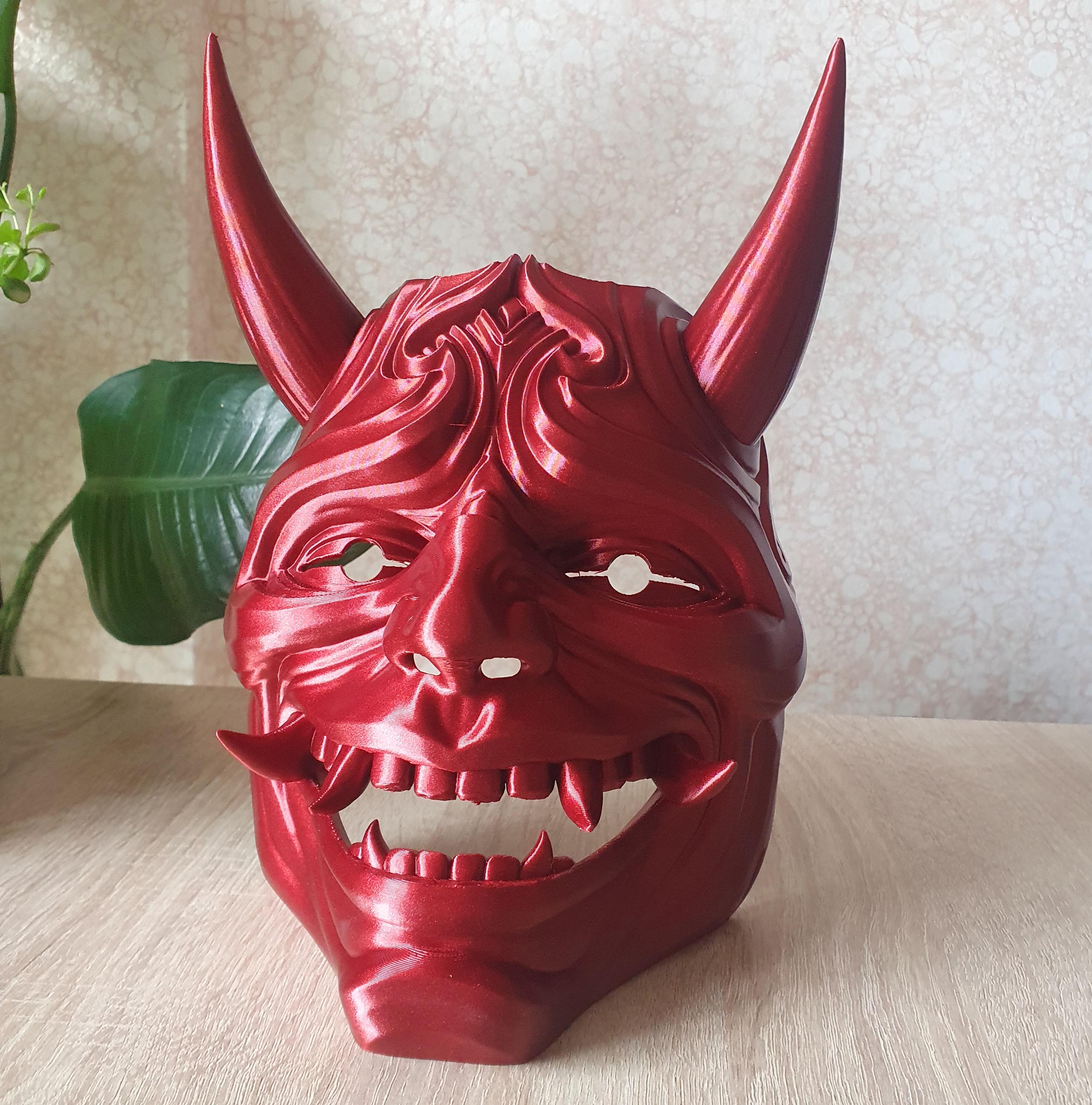 Japanese Oni Demon Mask Samurai Wall Decor Traditional Japanese Art ...