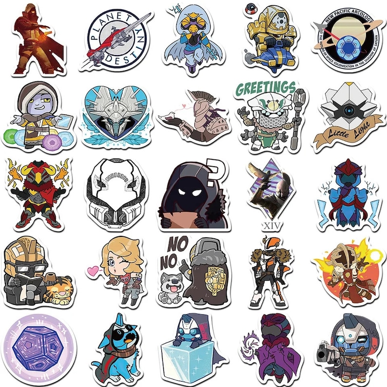 DESTINY 2 STICKERS 50 Stickers Cartoon Style, High Quality - Etsy